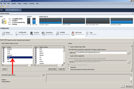 How to create a MySQL backup with MySQL Workbench - SmarterASP.net