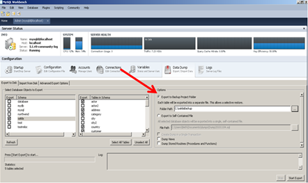 How to create a MySQL backup with MySQL Workbench - SmarterASP.net