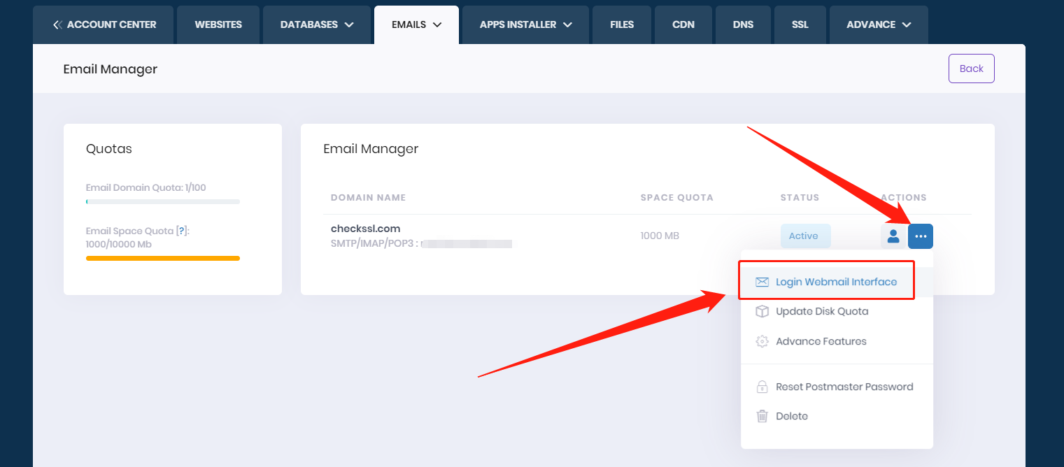 How can I login to my email admin account (Postmaster email account ...