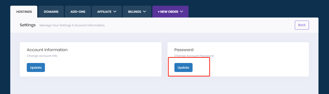 How to change control panel's password? - SmarterASP.net