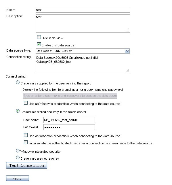 How To Create Data Source Via Report Managerssrs
