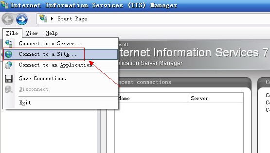 How can I use Internet information services (IIS) manager to remote connect to your IIS