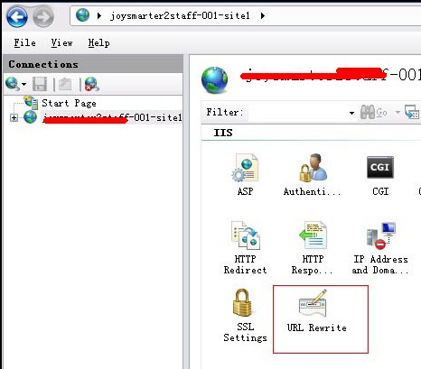 Use remote IIS manager to convert htaccess file to web.config file